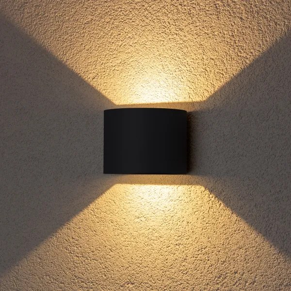 Brilagi - LED Venkovní nástěnné svítidlo RONDO LED/6W/230V antracit IP54