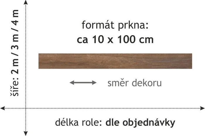 Beaulieu International Group, PVC podlaha - lino Master X 2961, na míru, šíře 2m,3m, hnědá, pvc, chodba / předsíň