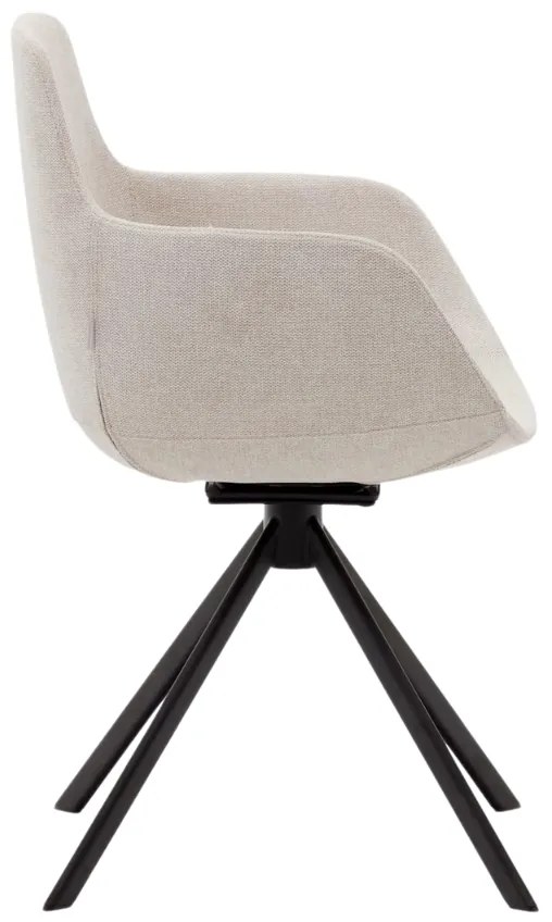 Béžová čalouněná otočná konferenční židle Kave Home Tissiana II.
