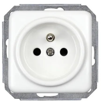 Elhard Hranatá keramická zásuvka, bílá KV2100W