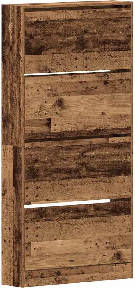 Skříň na obuv 80 x 21 x 163,5 cm Kompozitní dřevo Staré dřevo 3334025