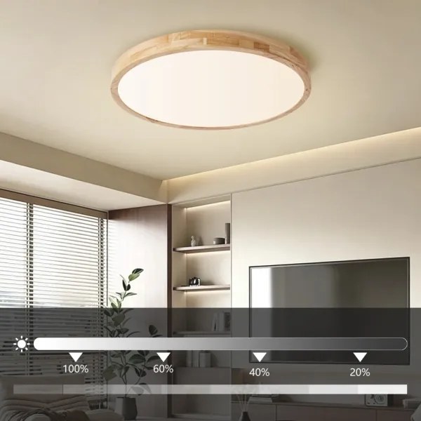 Brilagi - LED Stmív. svítidlo WOODLINE LED/72W/230V 3000-6000K dub pr. 60 cm +DO