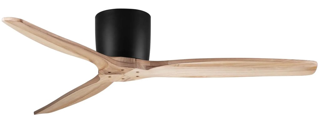 LED černo-dřevěné designové stropní svítidlo Ninemia s dálkovým ovládáním