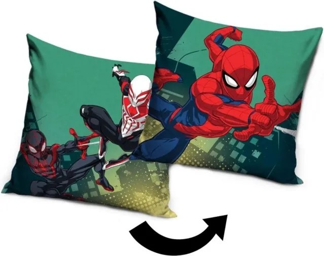 Carbotex Dětský polštářek Spider-Man Nová Generace 40x40 cm