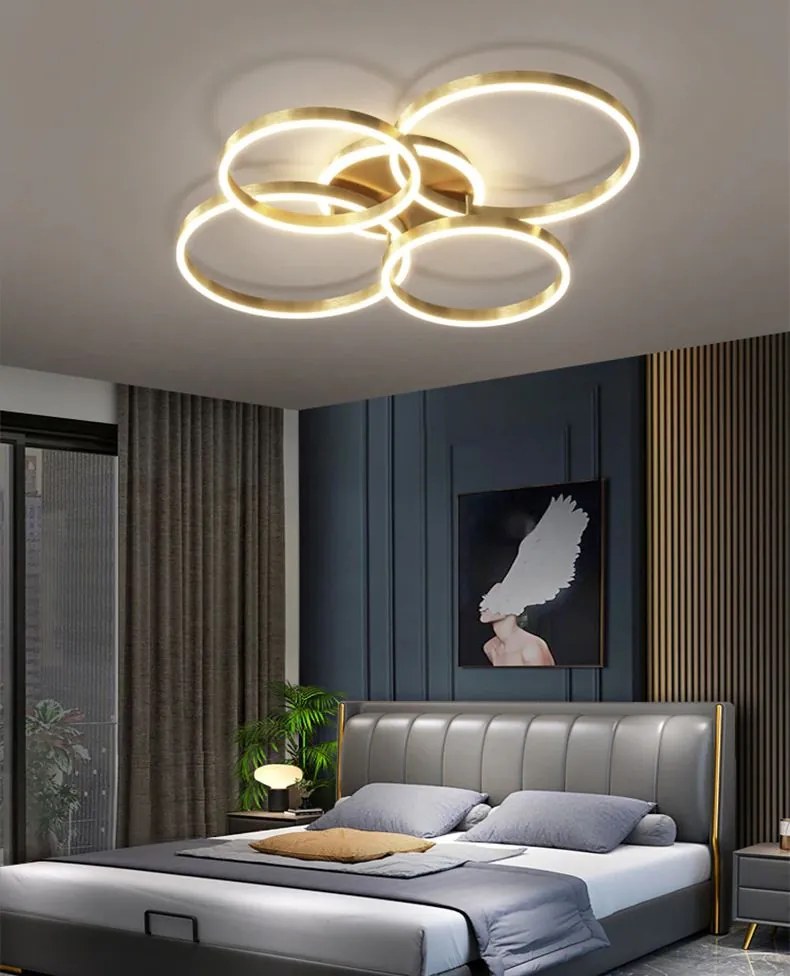 Toolight, LED stropní svítidlo APP1057-C, zlatá, OSW-08884