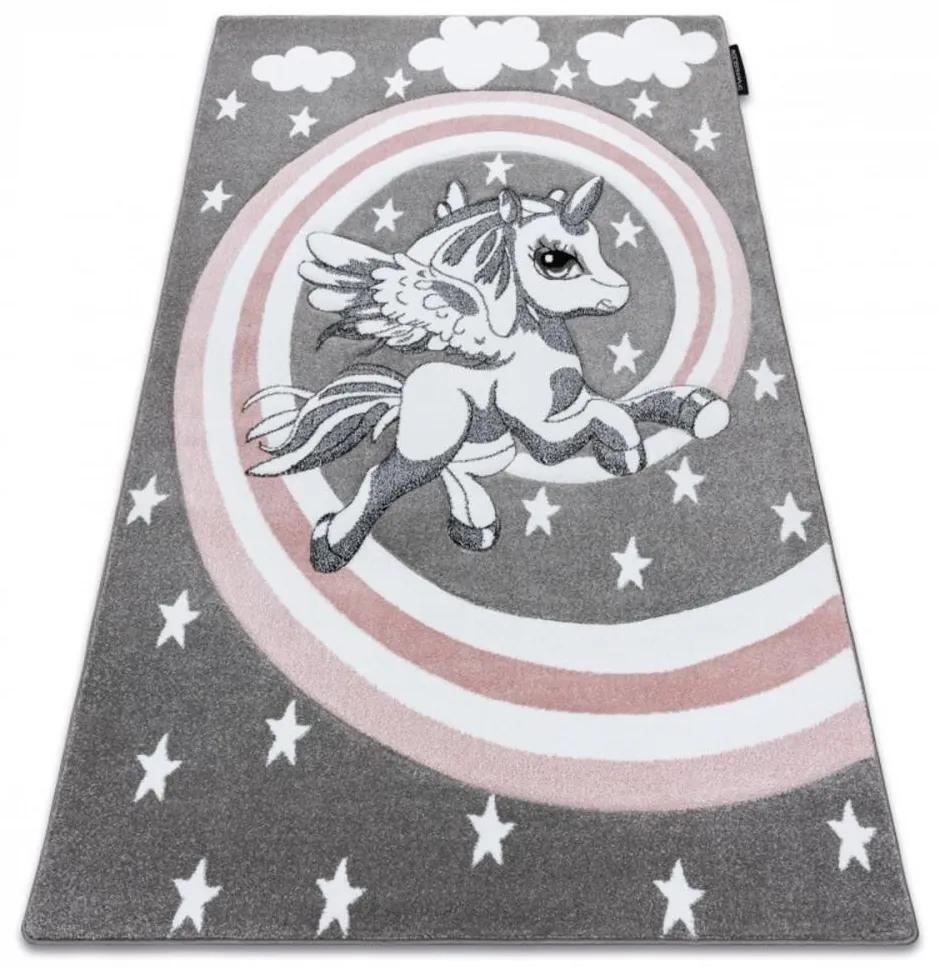 Dětský kusový koberec Pony šedý 200x290cm