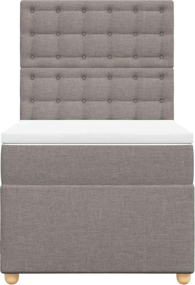 Box spring postel s matrací taupe 80x200 cm textil 3293425