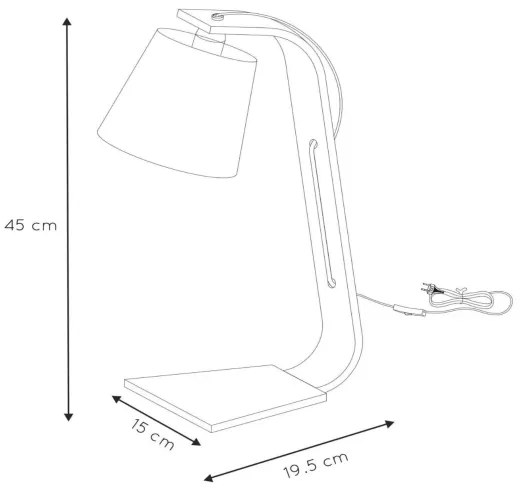 Lucide 06502/81/31 - Stolní lampa NORDIC 1xE14/40W/230V bílá