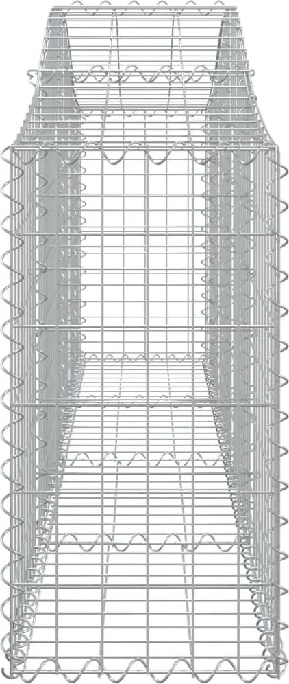 Klenutý gabionový koš 200 x 30 x 60/80 cm pozinkované železo 153383