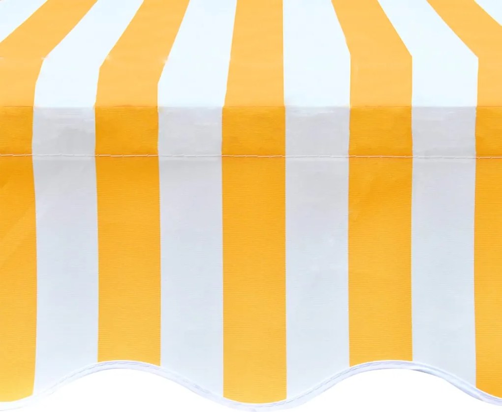 Náhradní plachta na markýzu oranžovo-bílá 350 x 250 cm polyesterová 143705