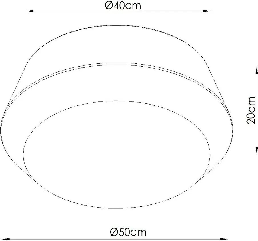 Bílé papírové stropní svítidlo ø 50 cm TOP – Thoro