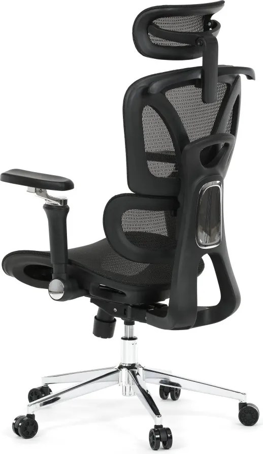 Kancelářská ergonomická židle PORTE — síťovina, černá