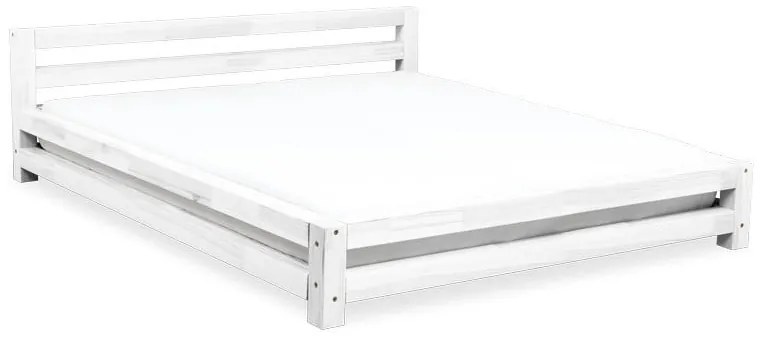 Bílá dvoulůžková postel z smrkového dřeva Benlemi Double, 160 x 200 cm