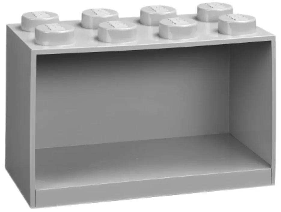 Lego® Šedá nástěnná police LEGO® Storage 21 x 32 cm