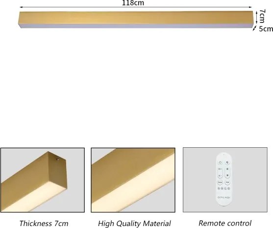 Brilagi - LED Stmív. stropní svítidlo SLEEKLINE LED/40W/230V Wi-Fi Tuya zlatá+DO