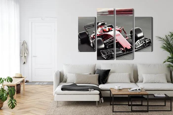 Vícedílný obraz Vůz Formule 1 Na Trati Nedostatek Nedostatek Přírodní plátno 160x120