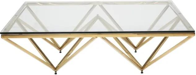 Konferenční stolek s podnoží ve zlaté barvě Kare Design Network