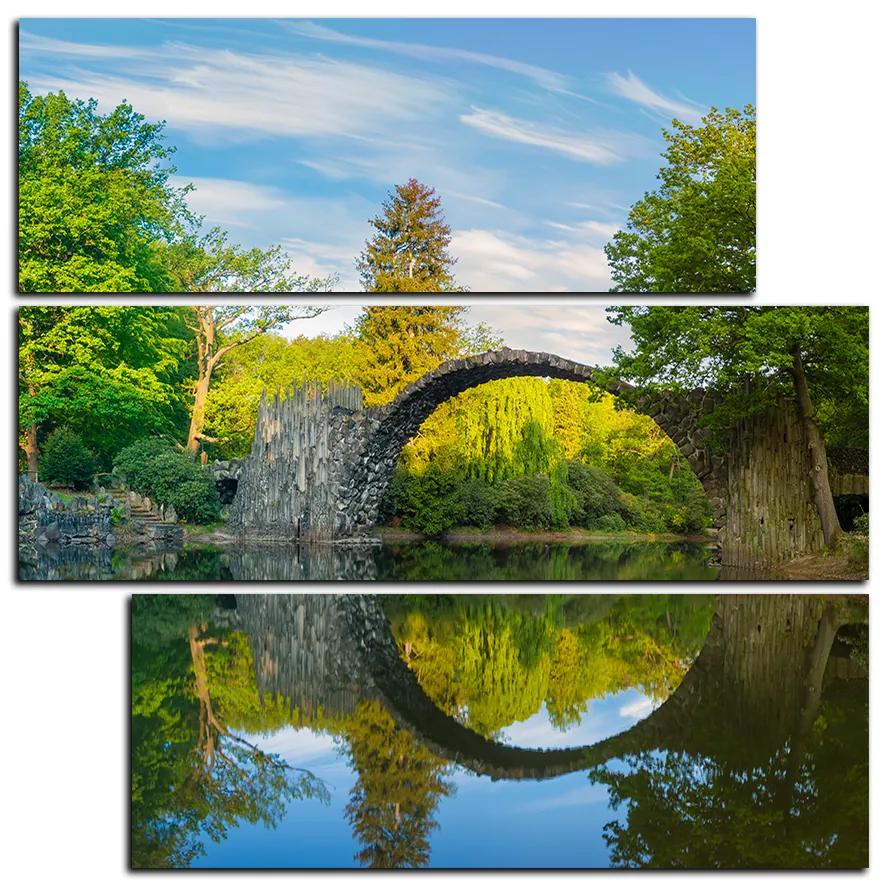 Obraz na plátně - Most v parku v Kromlau - čtverec 3246D (75x75 cm)