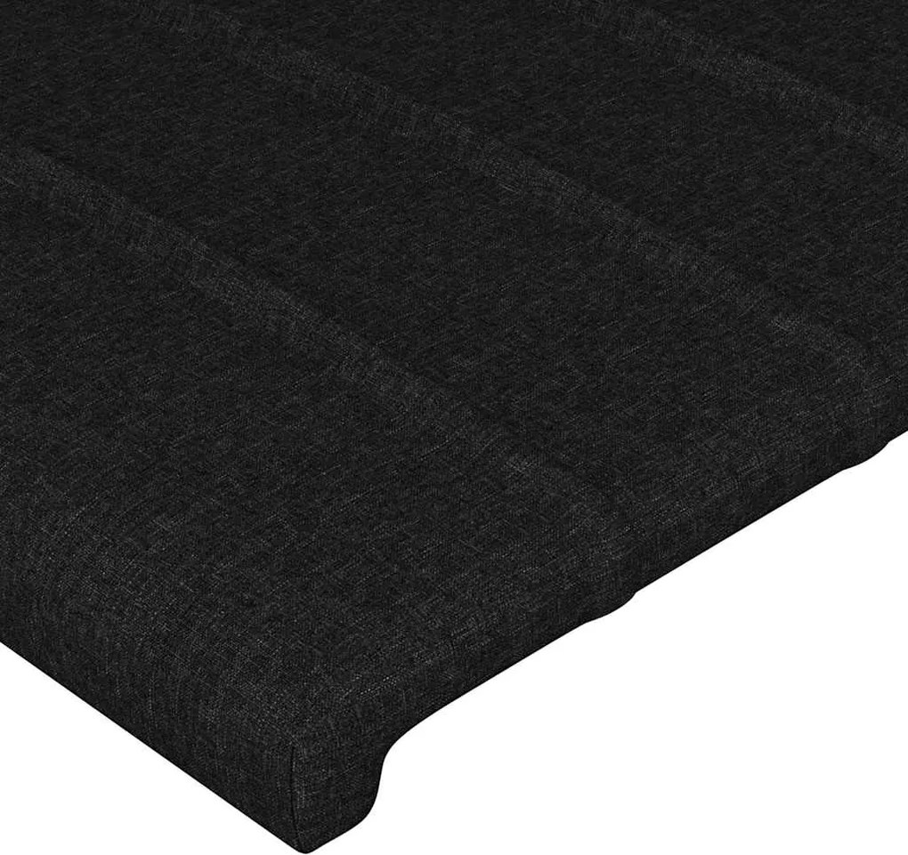 Čelo postele s LED černé 100x5x118/128 cm textil 3122654