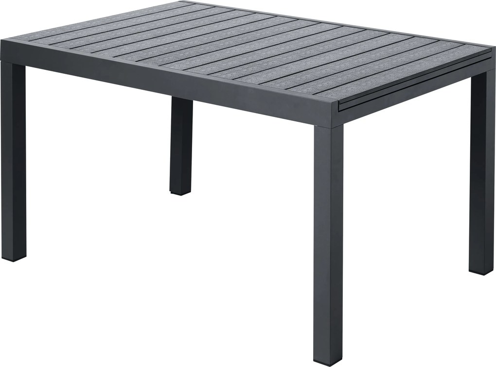 Livarno® Hliníkový rozkládací stůl Miami, 140–200 x 90 cm, antracitová