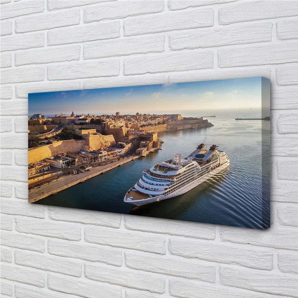 Obrazy na plátně Loď sea city sky 100x50 cm