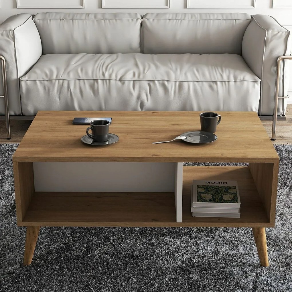 Konferenční stolek Exxen Oak and White