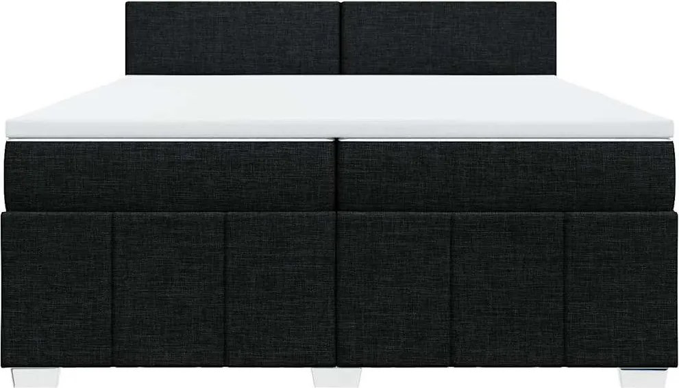 Box spring postel s matrací černá 200x200 cm textil 3287170