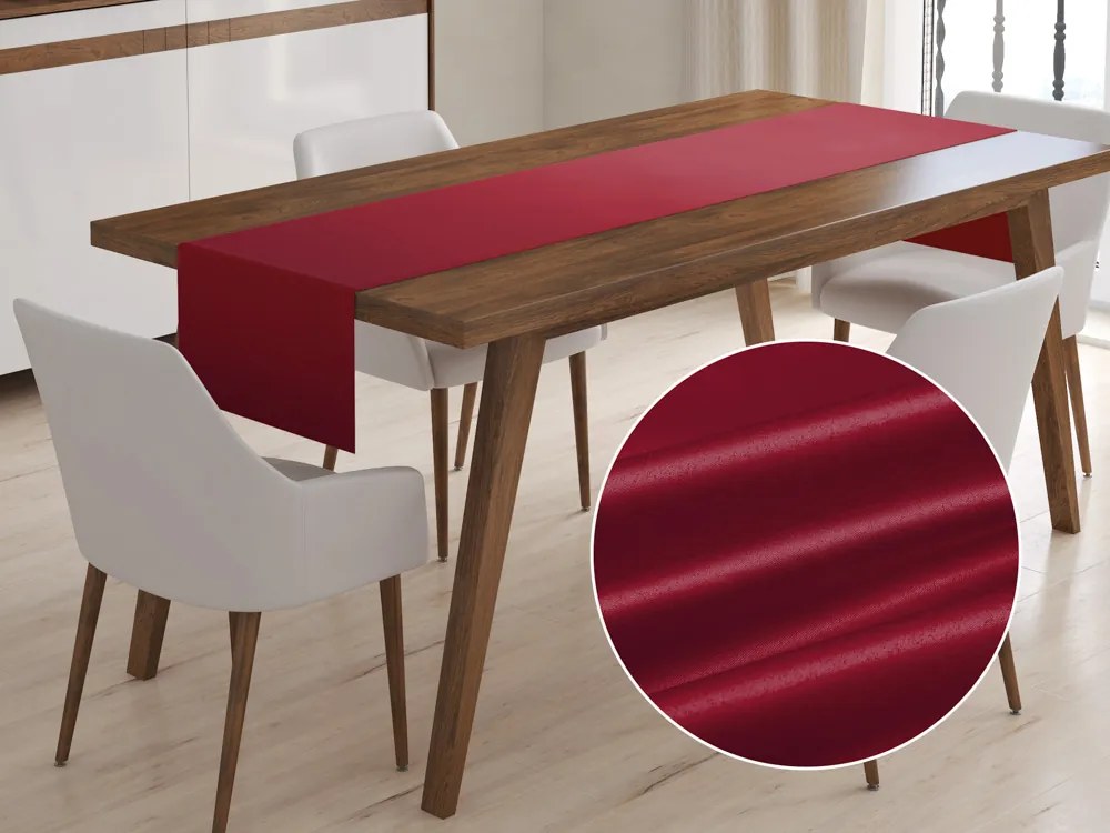 Biante Saténový běhoun na stůl polyesterový Satén LUX-022 Vínově červený 45x120 cm