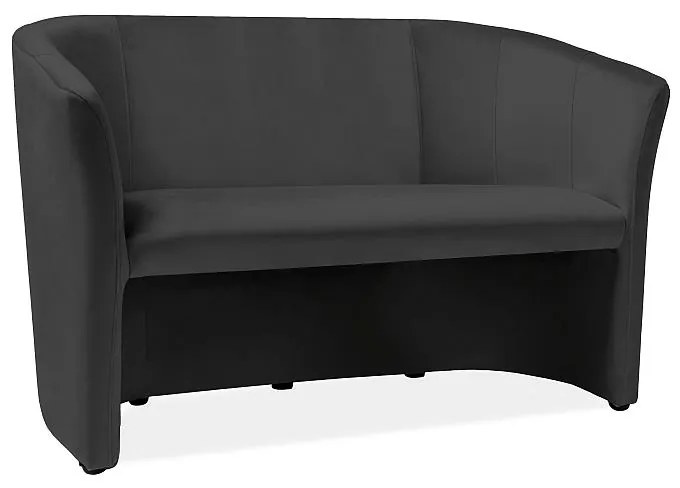 Pohovka Cuba Velvet, dvojsedák, černá