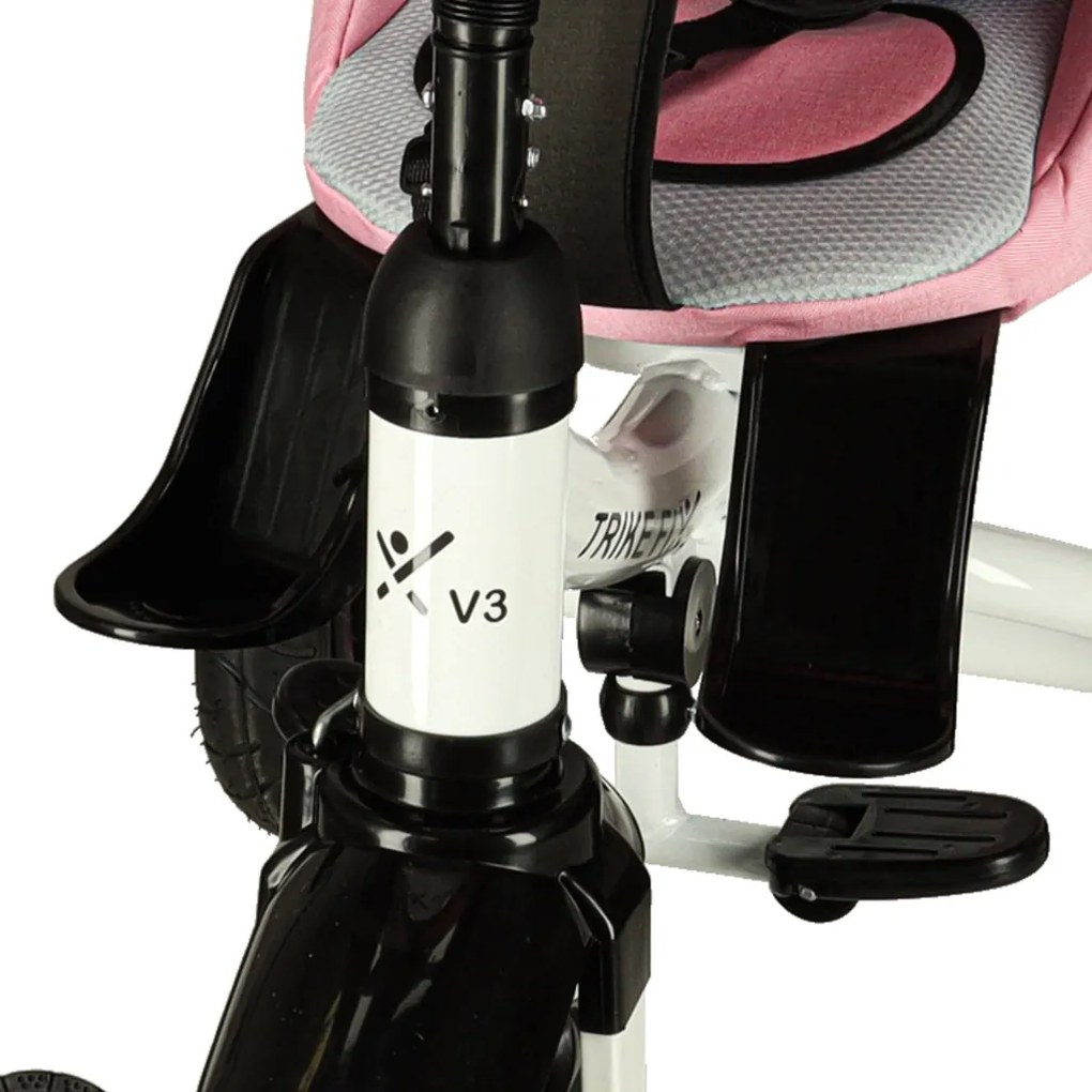 Creative Corner Trike Fix V3 tříkolka 3v1 kočárek kolo 360 otočné volné kolo růžová