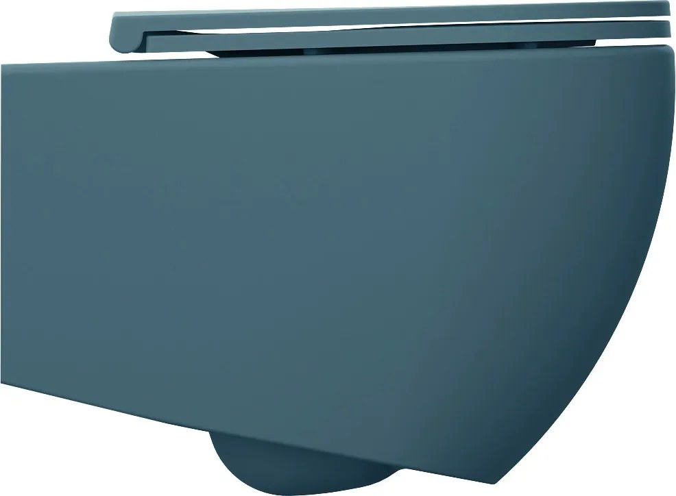 Isvea Isvea, INFINITY závěsná WC mísa, Rimless, 36,5x53cm, matná zelena Petrol, 10NF02005-2P