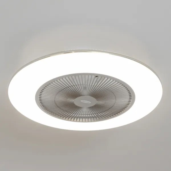 Brilagi - LED Stmívatelné svítidlo s ventilátorem AURA LED/38W/230V stříbrná +DO