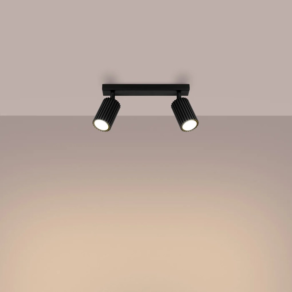 Sollux Lighting Stropní svítidlo KARBON 2 Černá