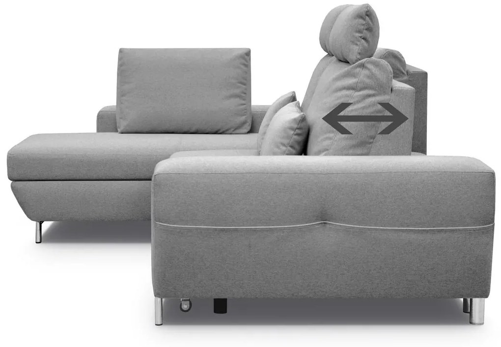 Casarredo - Komfort nábytek Rohová sedací souprava FAUNA I rozkládaci s úložným prostorem, výběr látek SK2 | potah: melva 02,Umístění rohu: roh na pravé straně