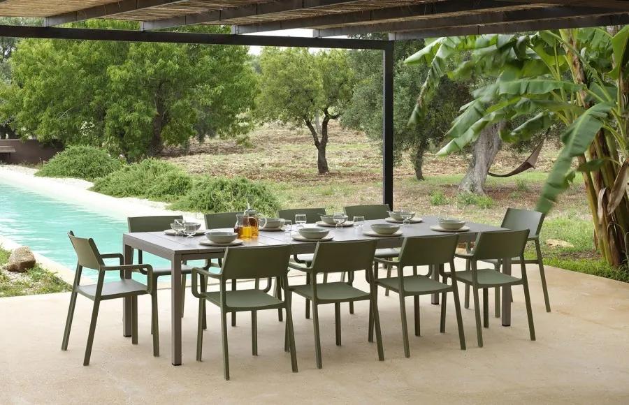 Nardi Sestava se stolem Rio a židlemi Trill Armchair, tortora+agave