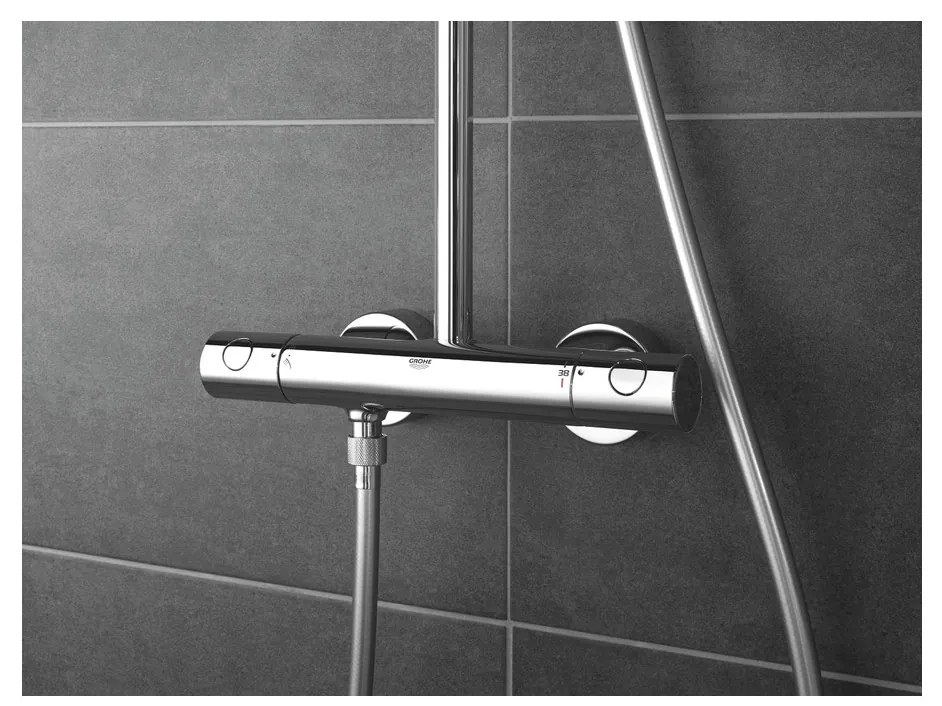 Grohe Tempesta Cosmopolitan System 210 - Sprchový systém s termostatem nástěnný, chrom 27922001