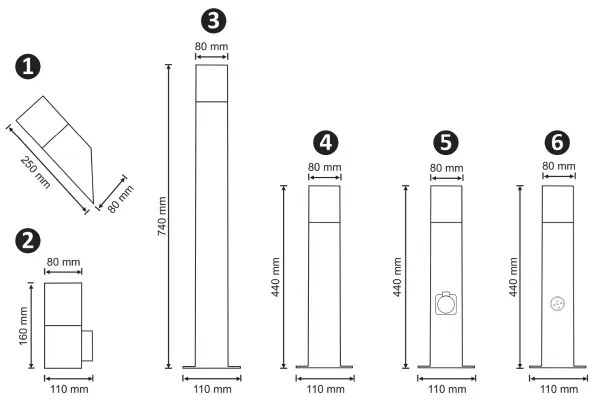 Venkovní svítidlo NEW YORK 1xE27/40W/230V IP44 antracit