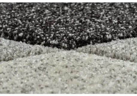 koberec FEEL 5674/16811 DIAMANTY šedá / antracitová / krémovýová velikost 120x170 cm | krásné koberce cz