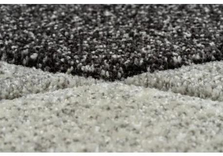 koberec FEEL 5674/16811 DIAMANTY šedá / antracitová / krémovýová velikost 200x290 cm | krásné koberce cz
