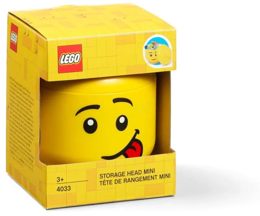 Žlutý úložný box LEGO® Silly, ø 10,6 cm