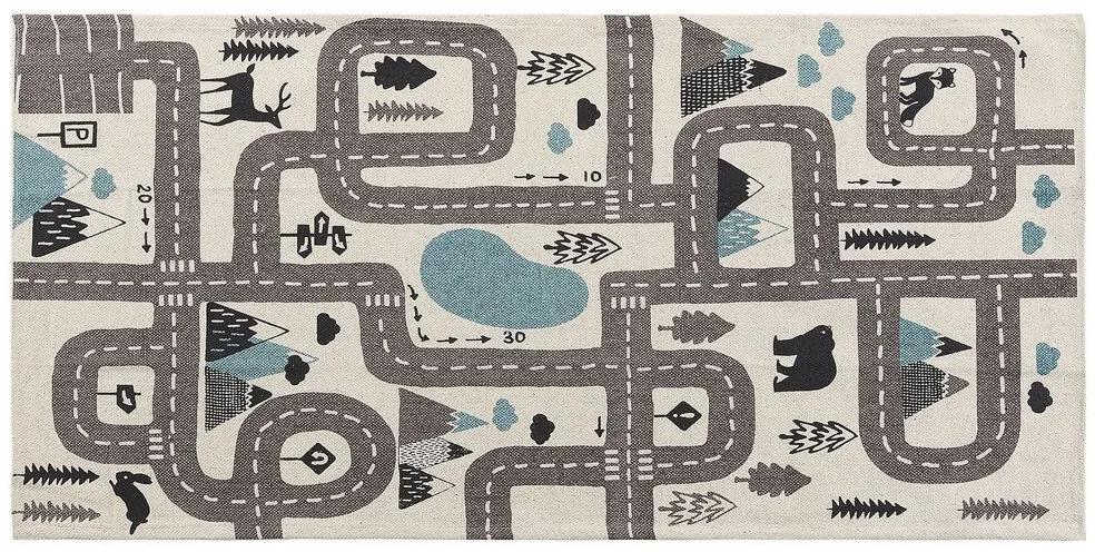 Dětský koberec s potiskem města, 70 x 140 cm, VASAI | BIANO