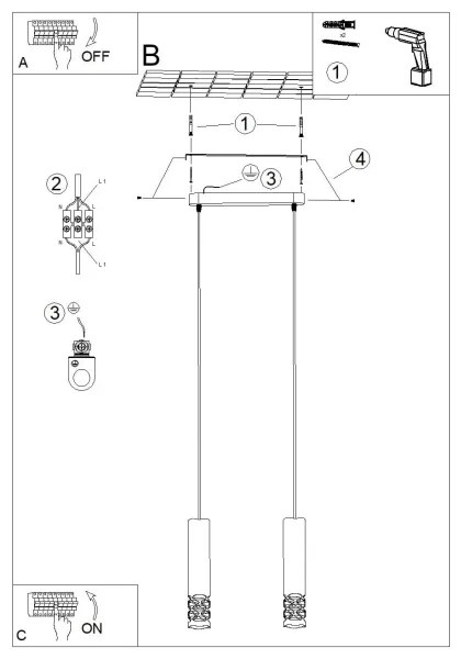 Sollux SL.1692 - Lustr na lanku LIRO 2xGU10/10W/230V bílá