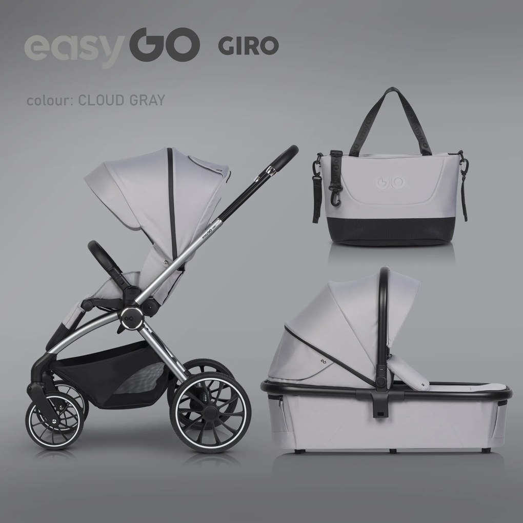 Kombinovaný kočárek EasyGo Giro 2v1 Cloudy Gray