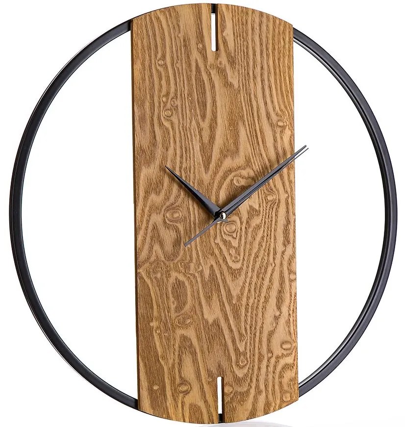 Hodiny nástěnné Wood Deco 34cm