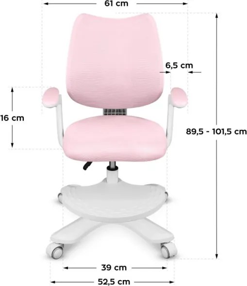 Dětská otočná židle Mark Adler Junior 4.6 Pink