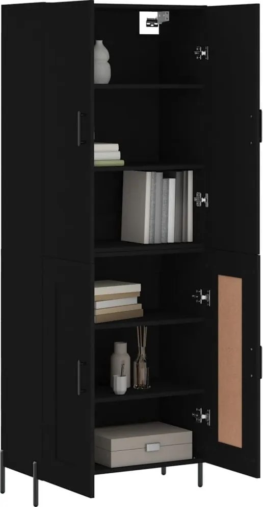 vidaXL Skříň highboard 69,5 x 34 x 180 cm kompozitní dřevo [3195796] Barva: bílá s vysokým leskem