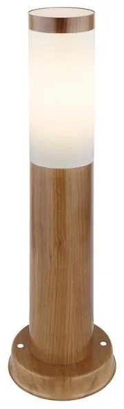 GLOBO 3158W BOSTON venkovní stojanové svítidlo/sloupek V450mm 1xE27 IP44 imitace dřeva, opál