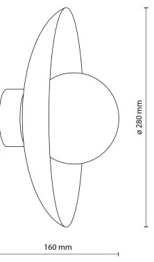 Nástěnné svítidlo SLATE 1xG9/8W/230V pr. 28 cm černá