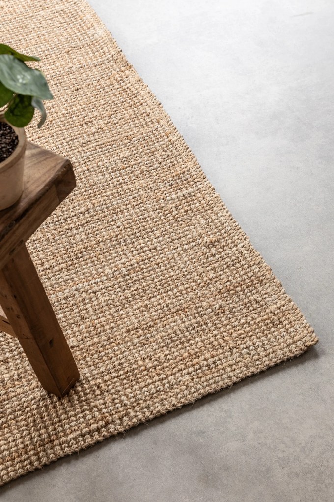 Hanse Home, Kusový koberec Bouclé Jute 105974 Natural Golden, 80x150, béžová, chodba / předsíň