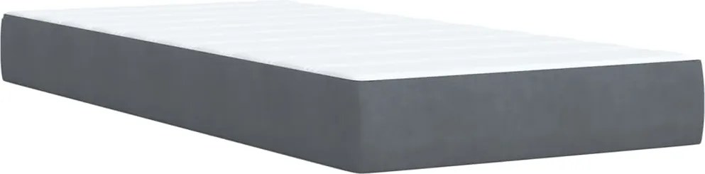 Box spring postel s matrací tmavě šedá 80 x 200 cm samet 3290775
